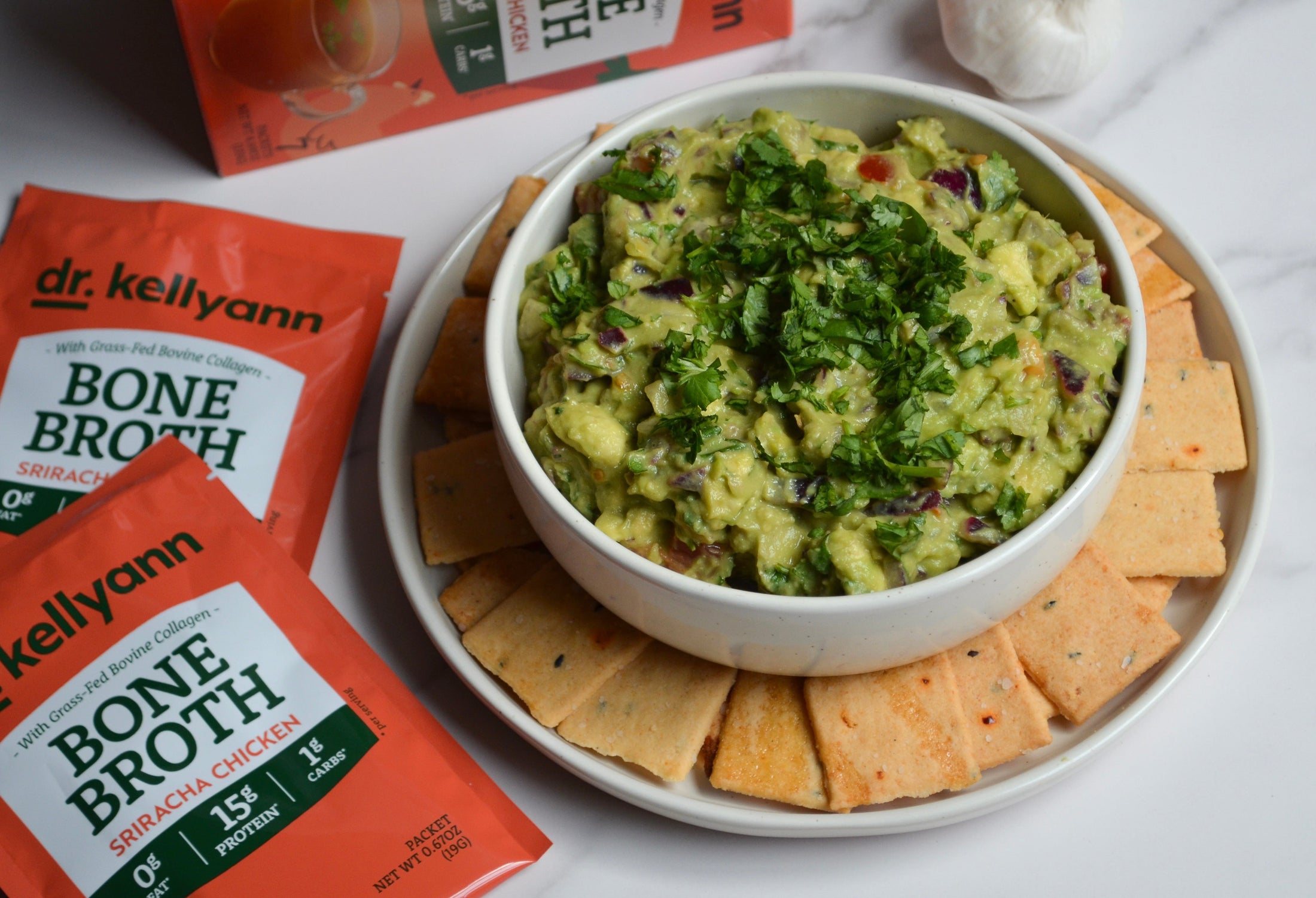 Sriracha Bone Broth Guacamole – Dr. Kellyann