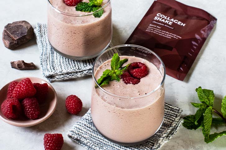Chocolate Raspberry Collagen Shake Recipe | Dr. Kellyann