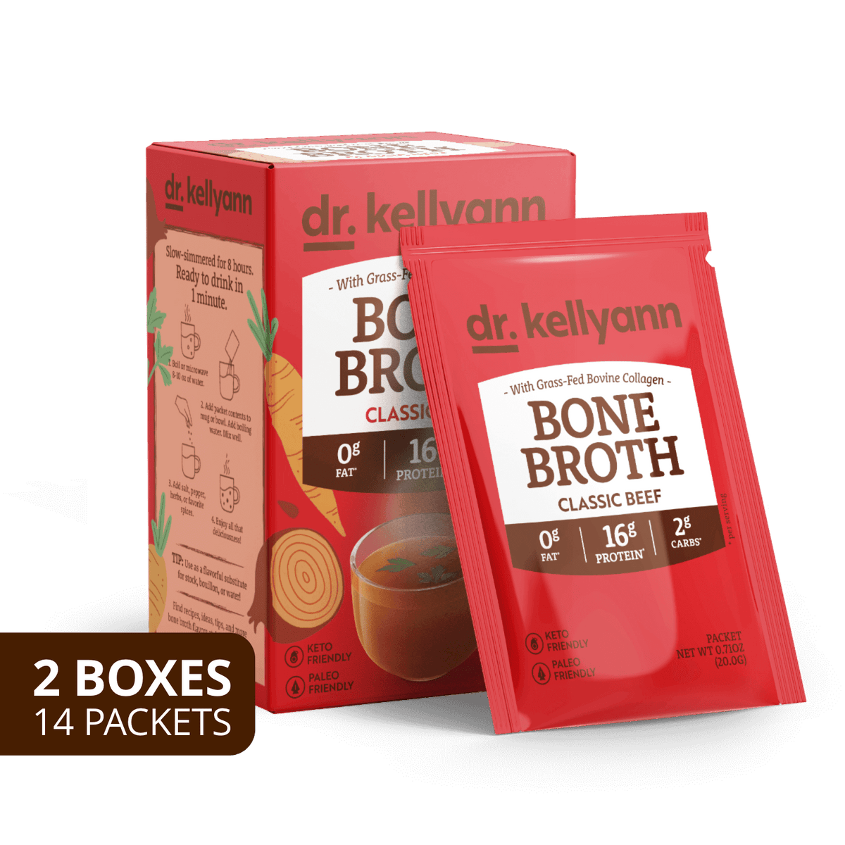 Classic Beef Bone Broth | Dr. Kellyann's Bone Broth | Collagen Protein