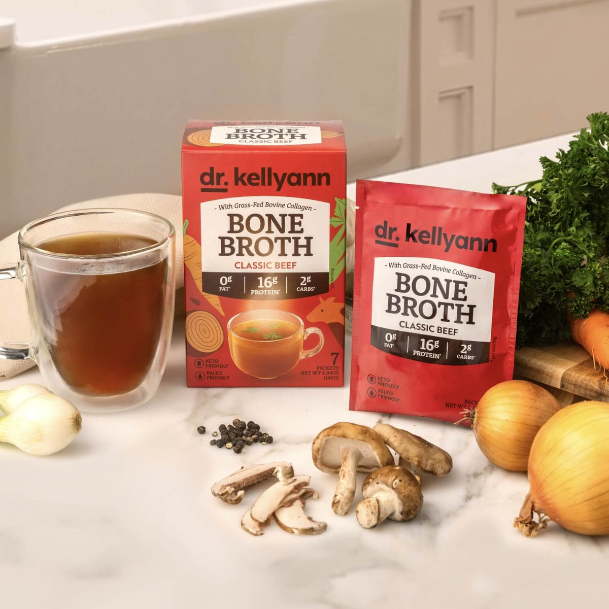Classic Beef Bone Broth | Dr. Kellyann's Bone Broth | Collagen Protein