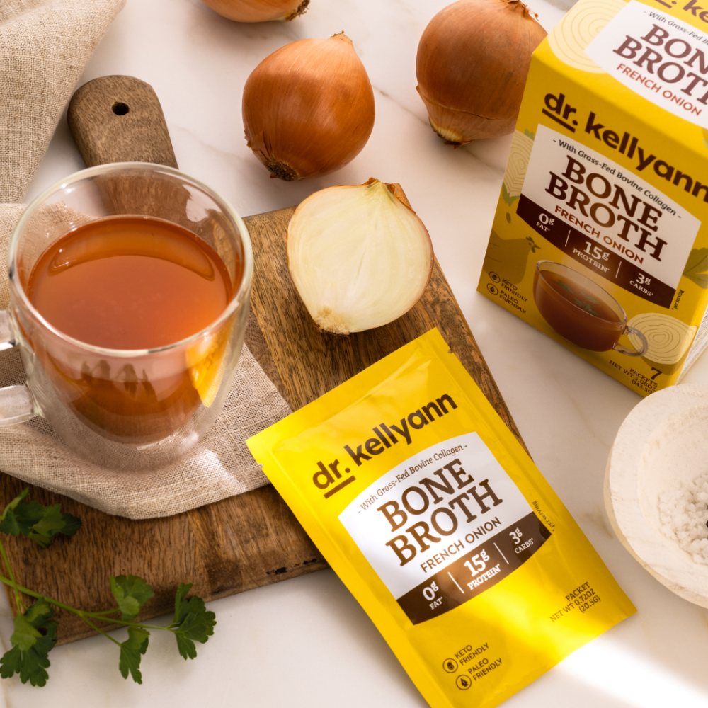 French Onion Bone Broth | Dr. Kellyann's Bone Broth | Collagen Protein