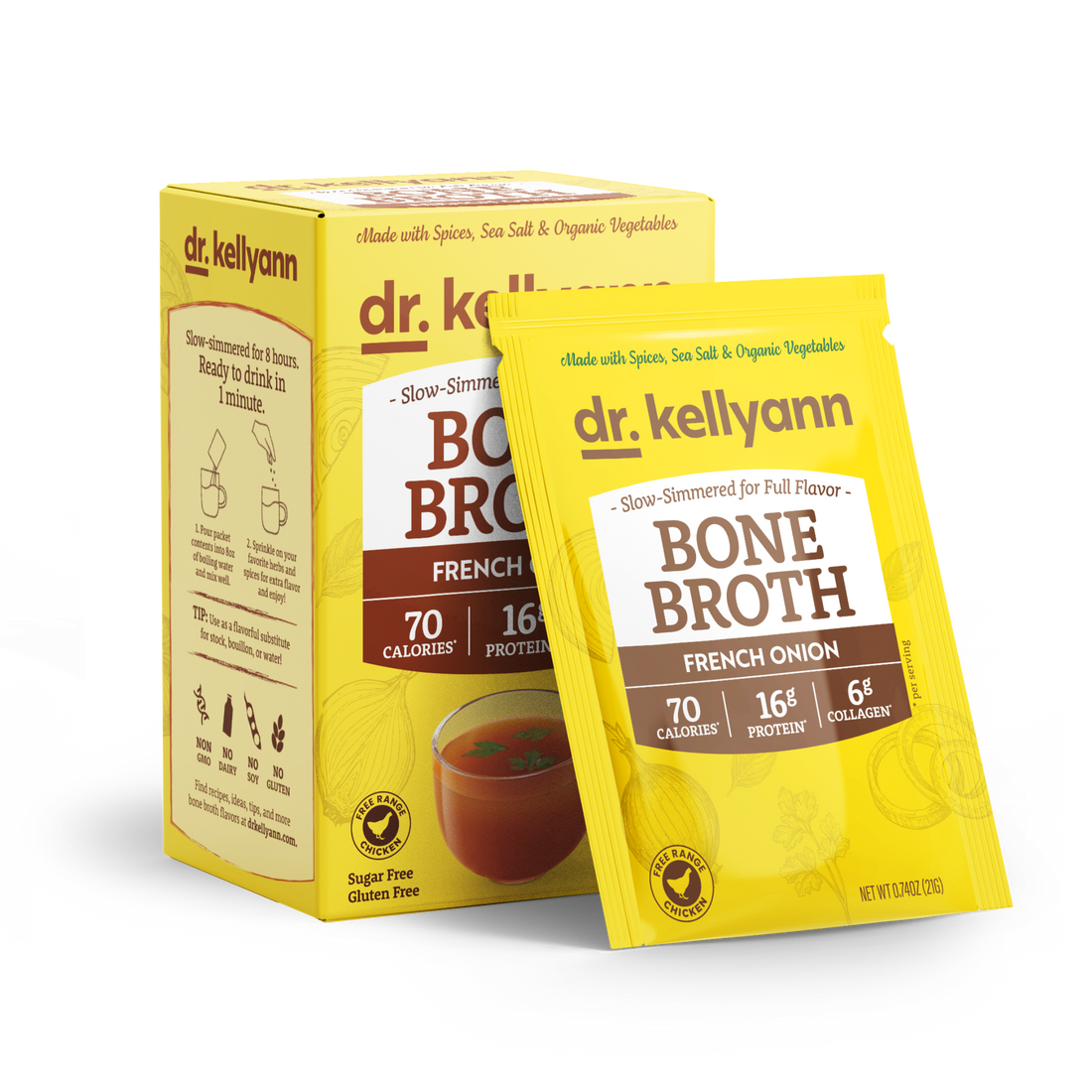 Bone Broth - Grass-Fed, High-Protein Powder & Liquid | Dr. Kellyann
