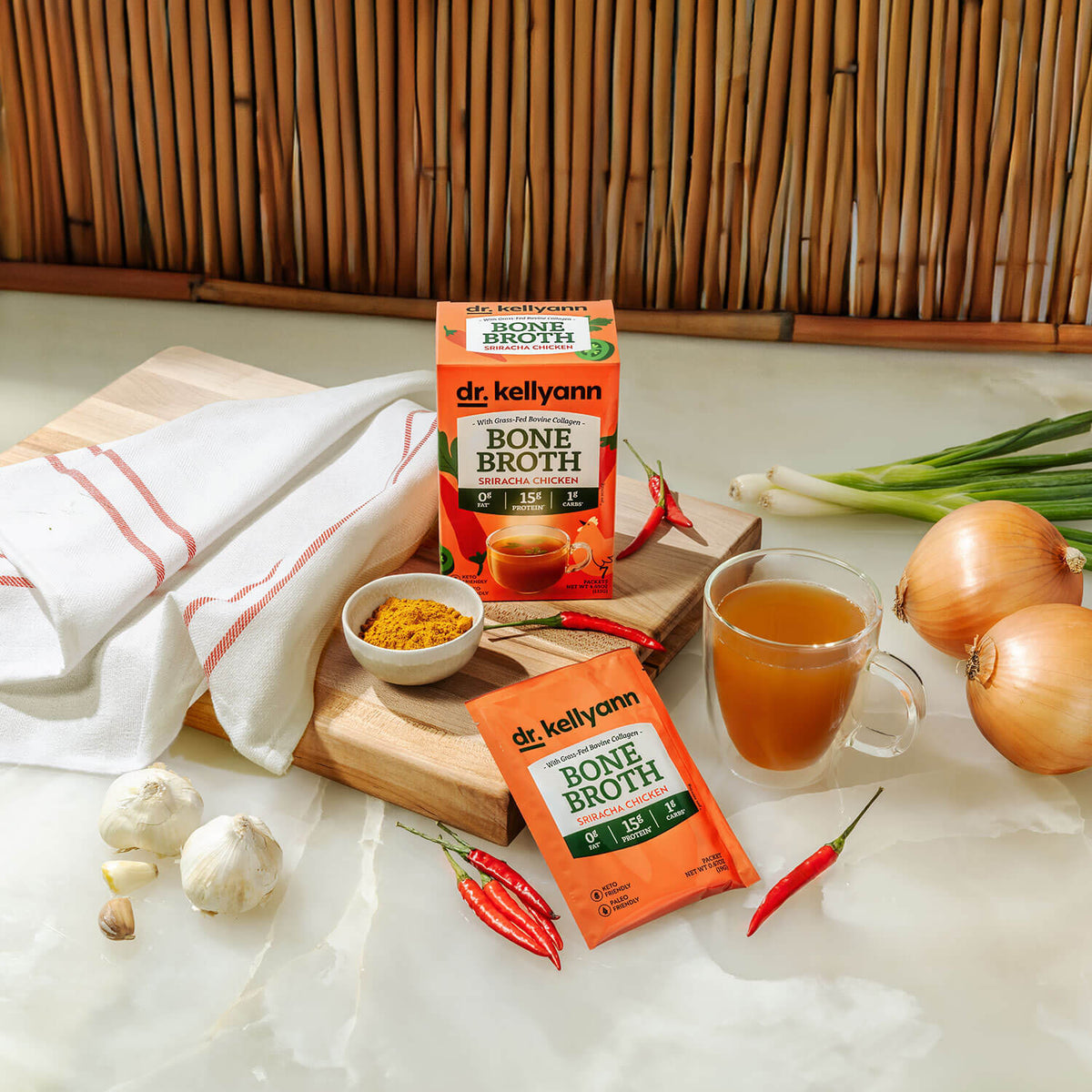 Sriracha Chicken Bone Broth | Dr. Kellyann's Bone Broth | Collagen Protein